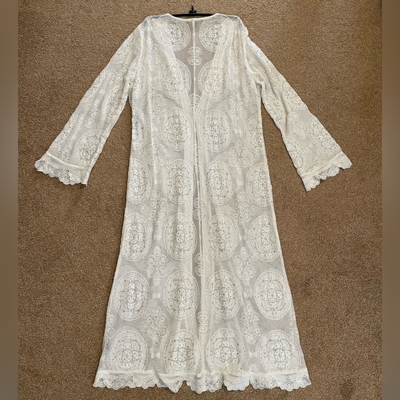 Boston Proper | Sweaters | Boston Proper Ivory Lace Sequin And Bead ...